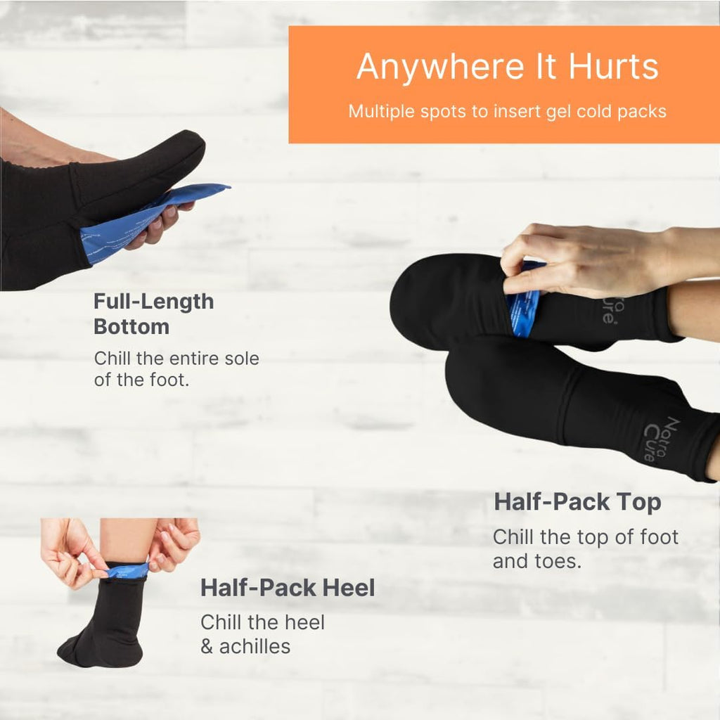 Cooling Socks with Full-Foot Gel Pack - NatraCure